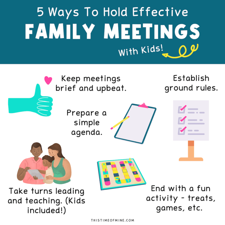 Family Meeting Topics To Discuss With Your Kids - This Time of Mine